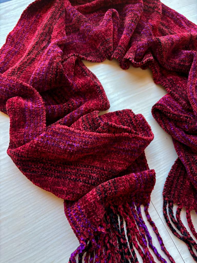 Heart of Winter Chenille Scarf Pattern – Cotton Clouds Inc.