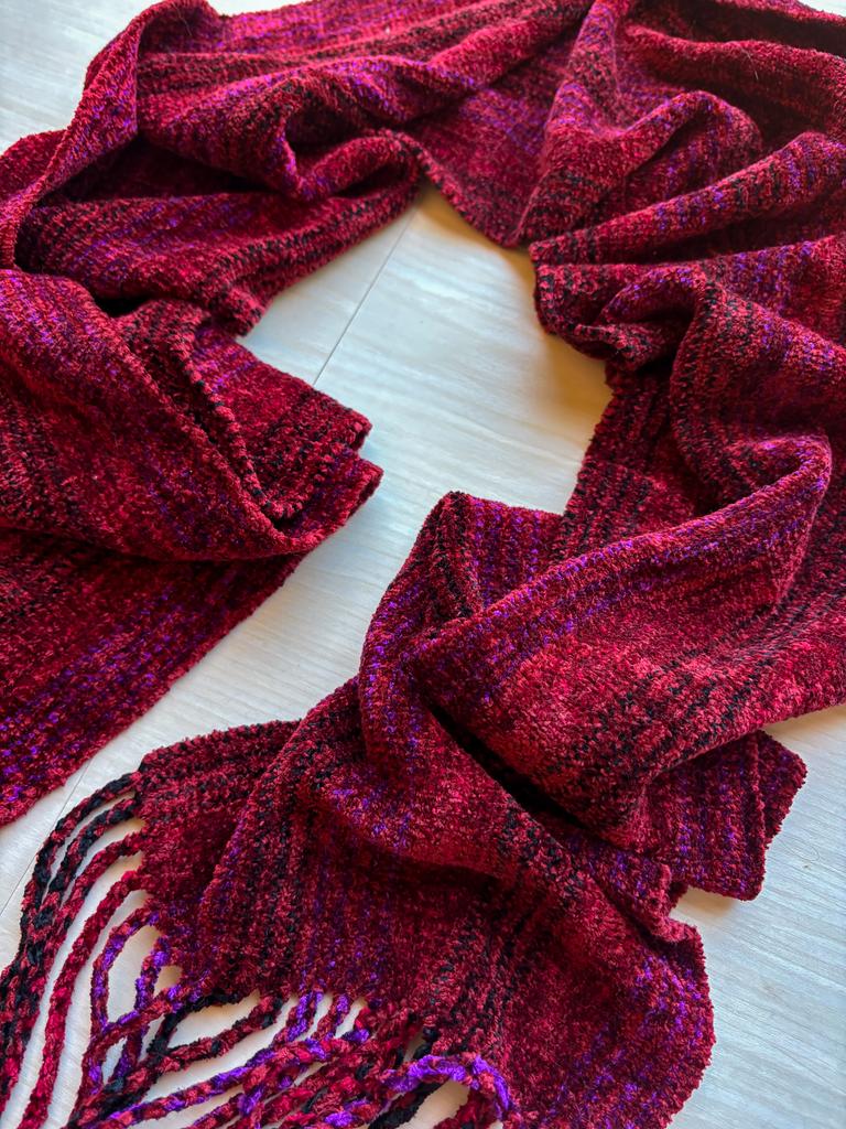 Heart of Winter Chenille Scarf Pattern – Cotton Clouds Inc.